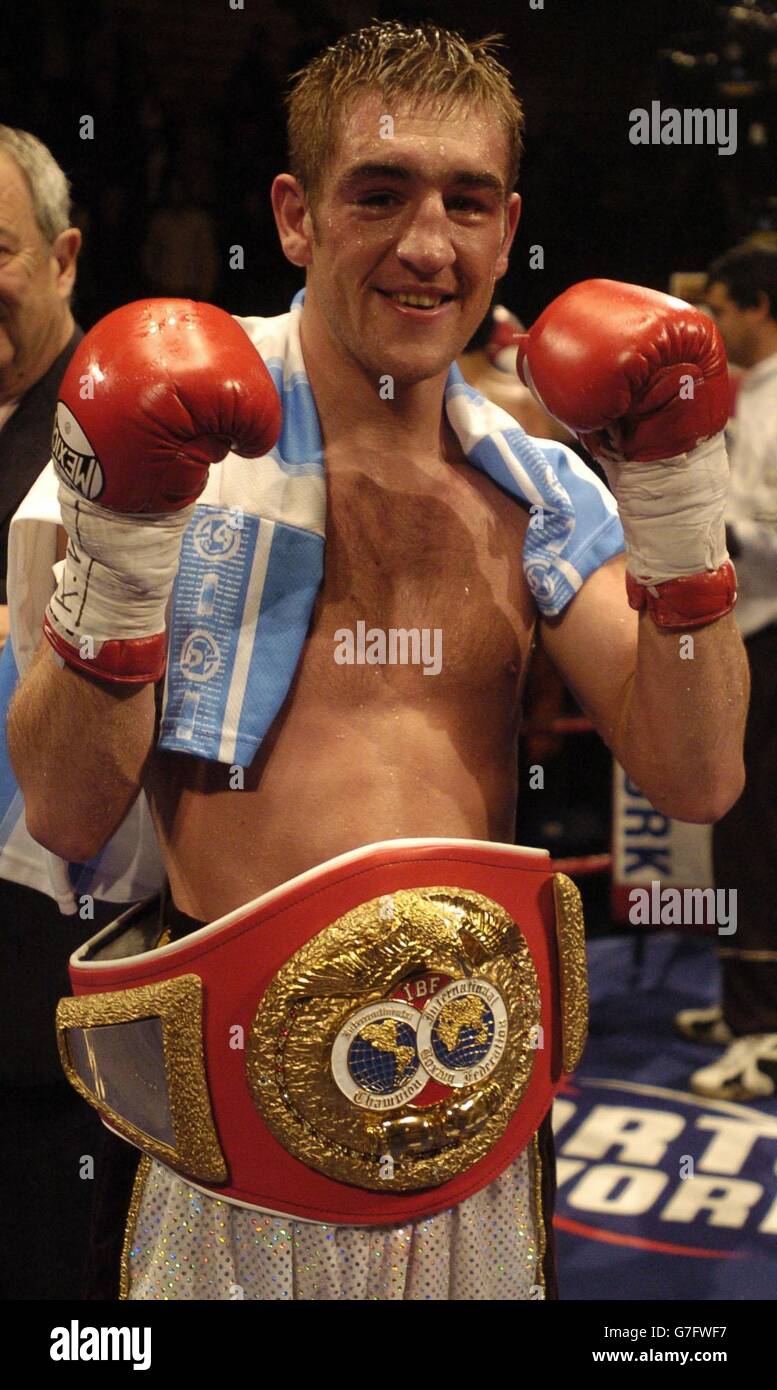 IBF Intercontinental Super Featherweight Championship Stock Photo - Alamy