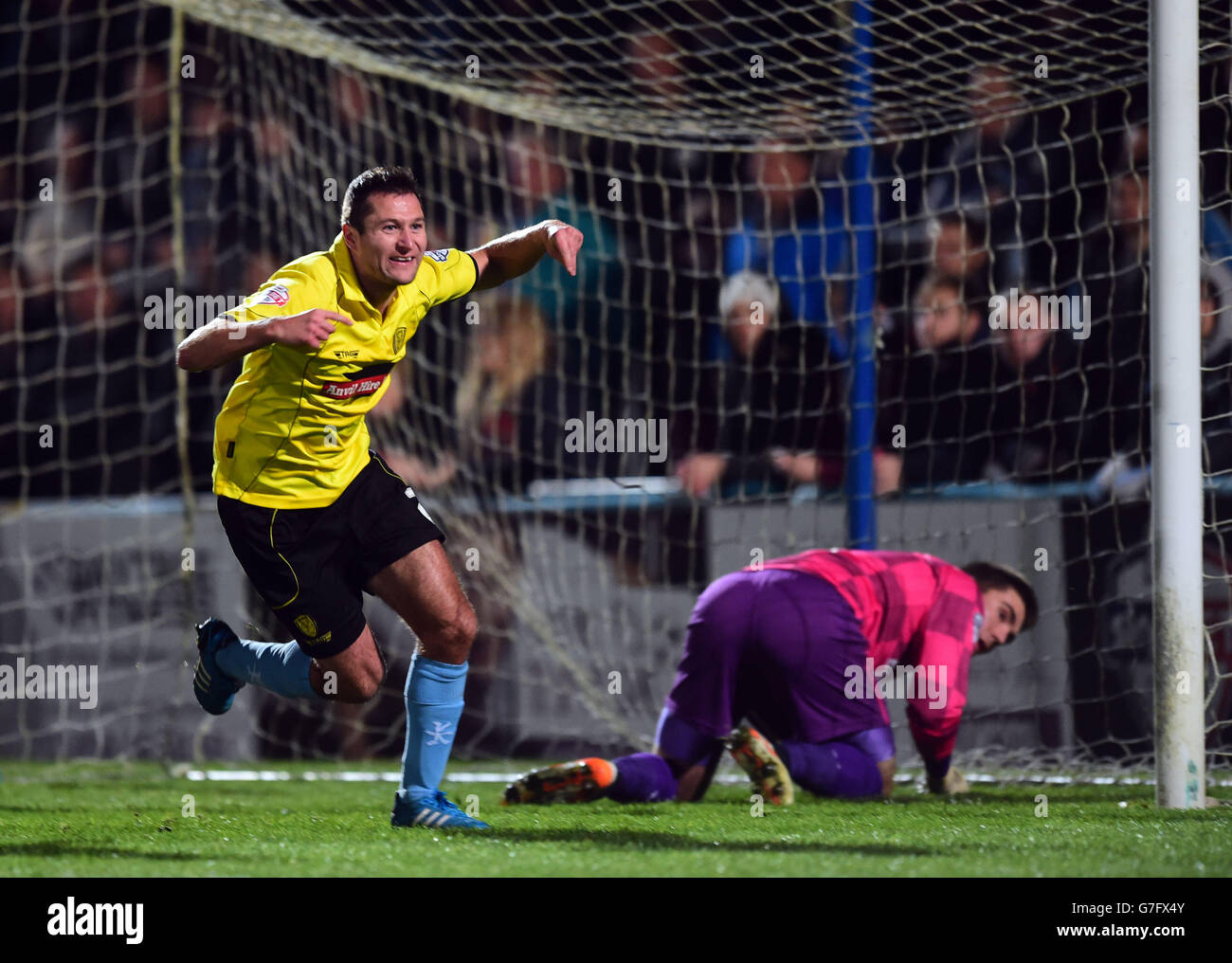 Burton Albion's Phil Edwards celebrates scoring the first goal Stock ...