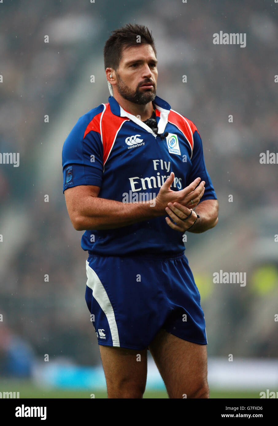 Referee Steve Walsh during the QBE International at Twickenham, London ...