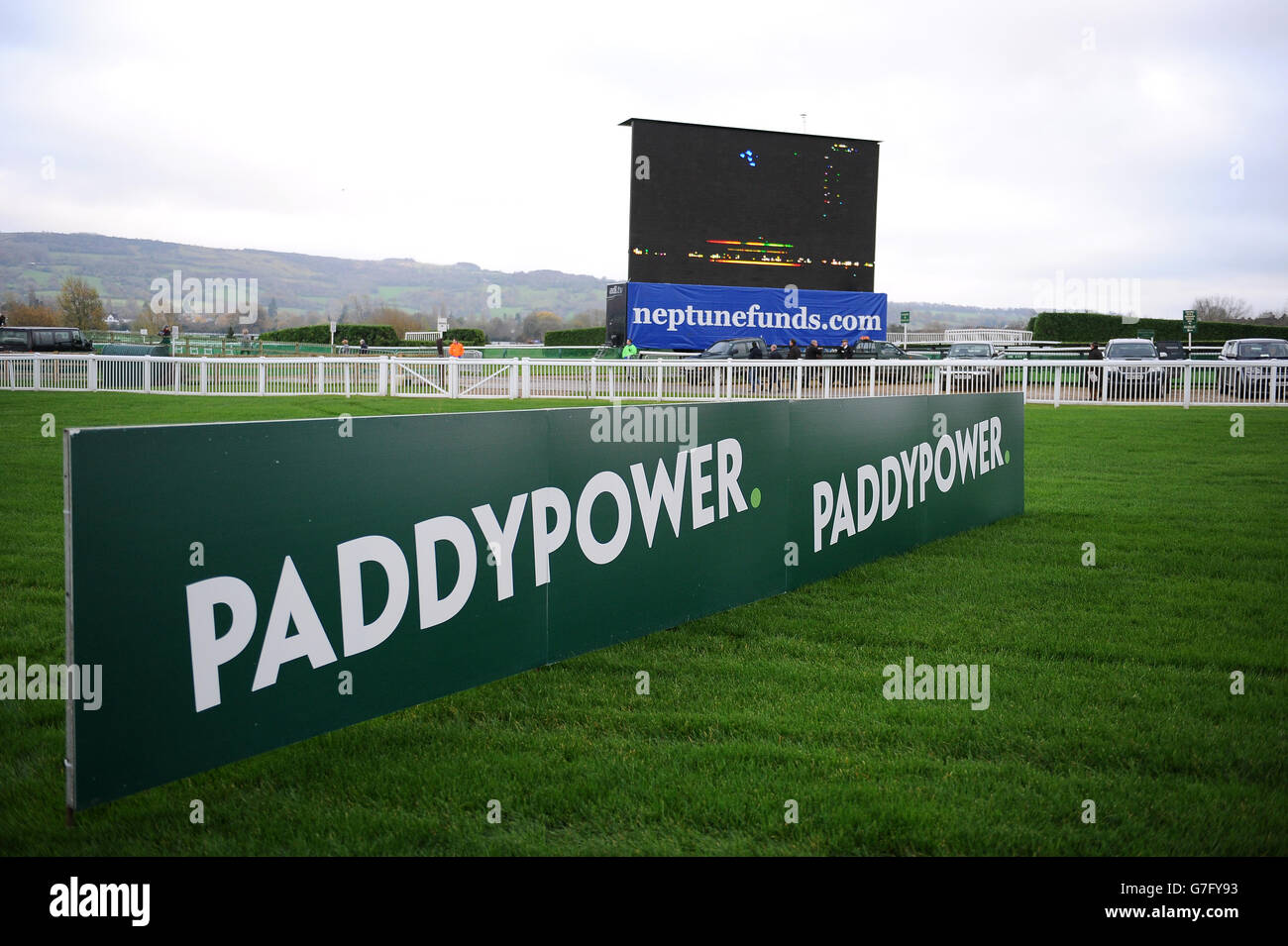 Paddy power branding brand sign signage racing cheltenham hi-res stock ...