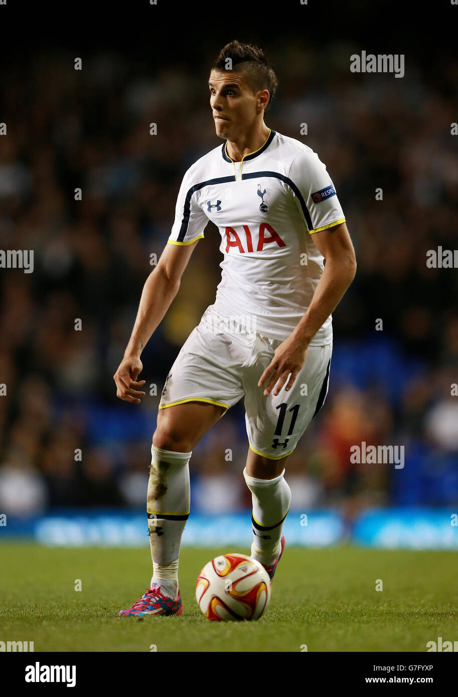 Tottenham hotspur erik lamela during the uefa europa league hi-res ...