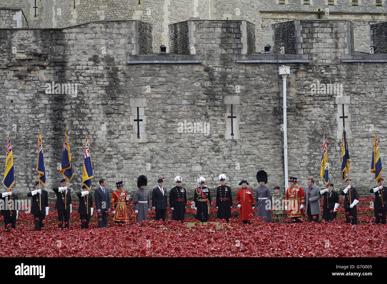 Cadet Harry Hayes (fifth right) , 13, joins other dignitaries to plant ...