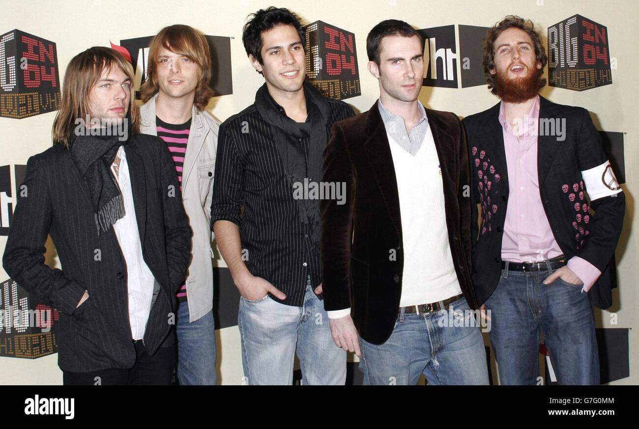 Maroon 5 during the VH1 'Big in 04' awards ceremony at the Shrine ...
