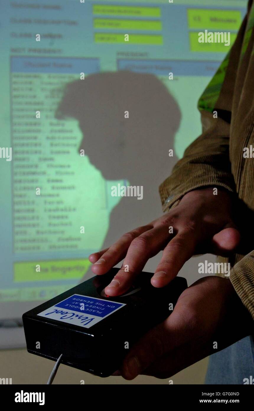 A pupil at Impington Village College near Cambridge uses a new ...