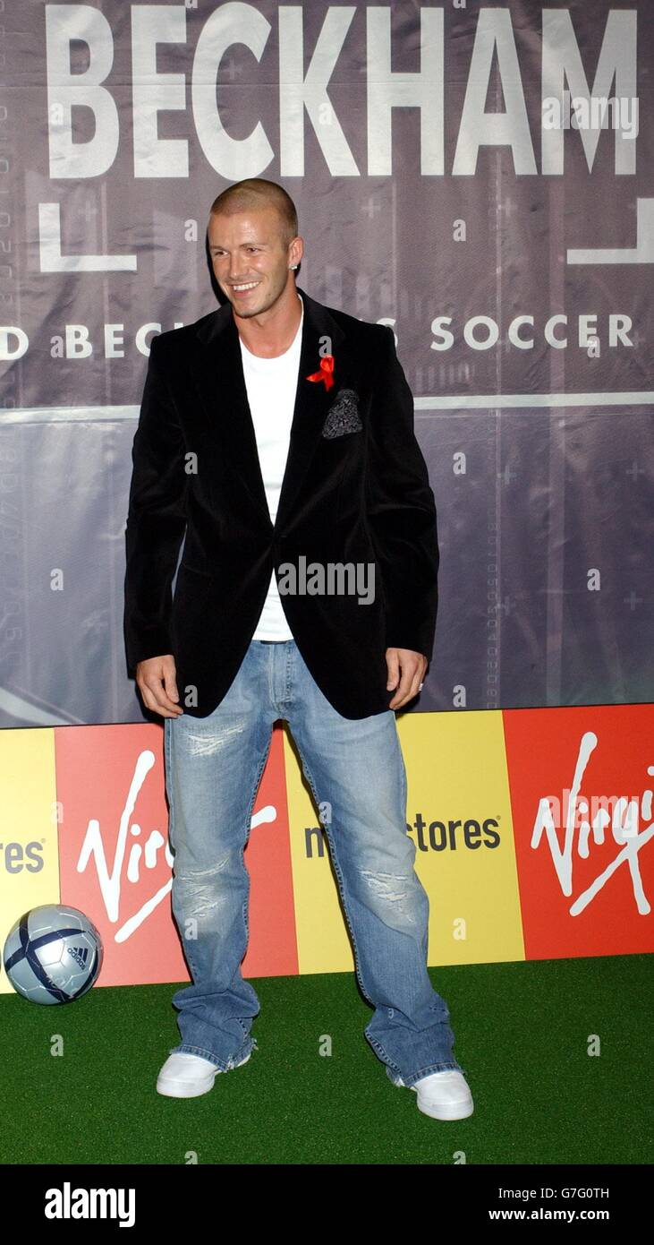 David Beckham DVD signing Stock Photo - Alamy