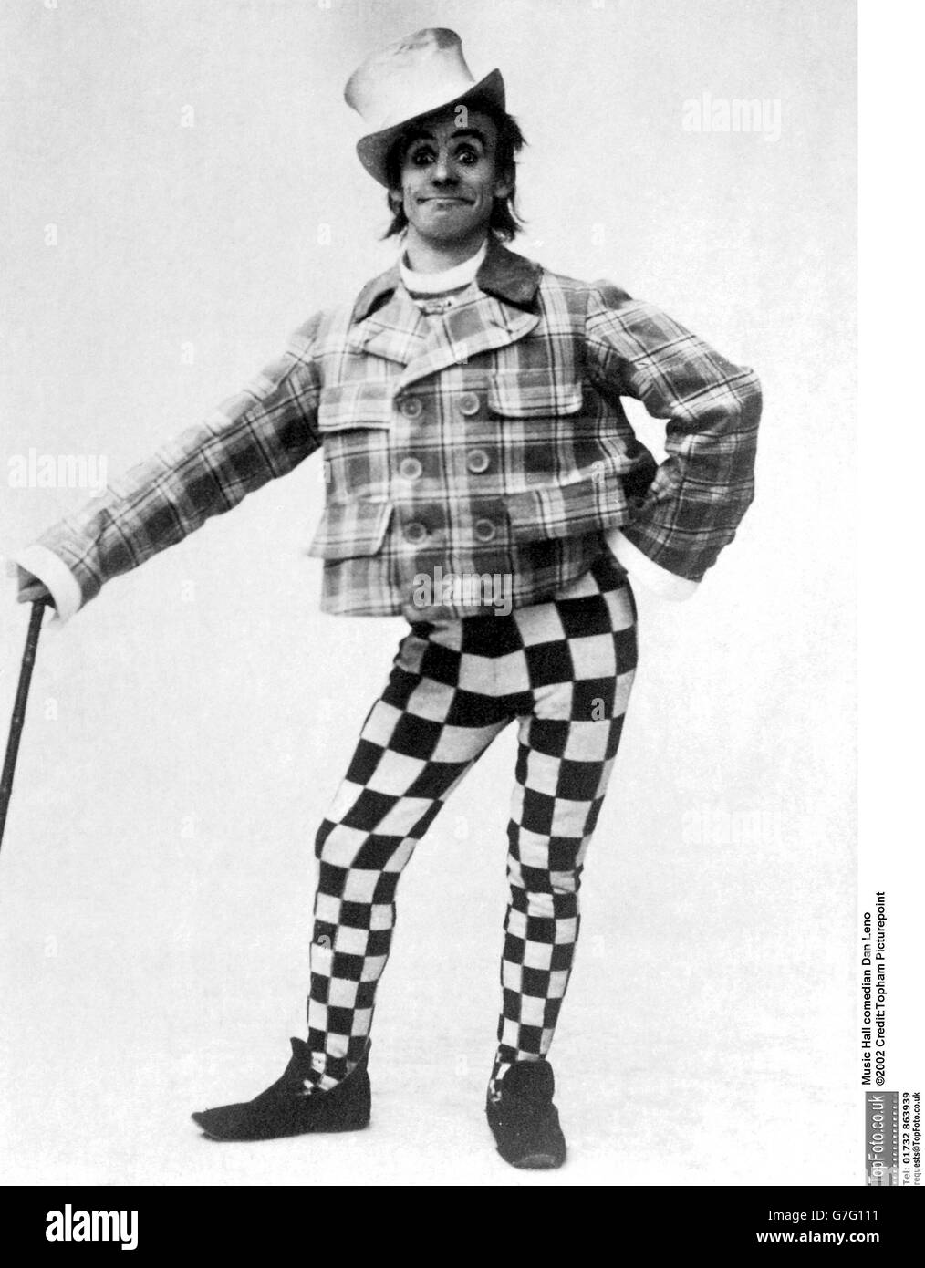 Music Hall comedian Dan Leno in the 1894 production of Dick Whittington ...