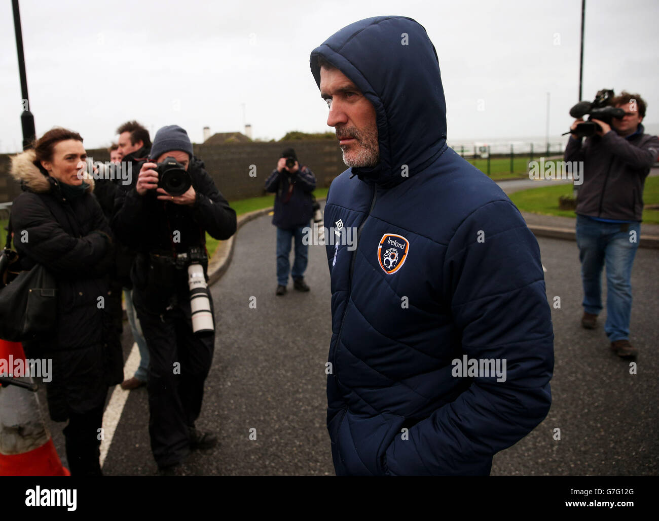 Republic of Ireland assistant manager Roy Keane during a training ...
