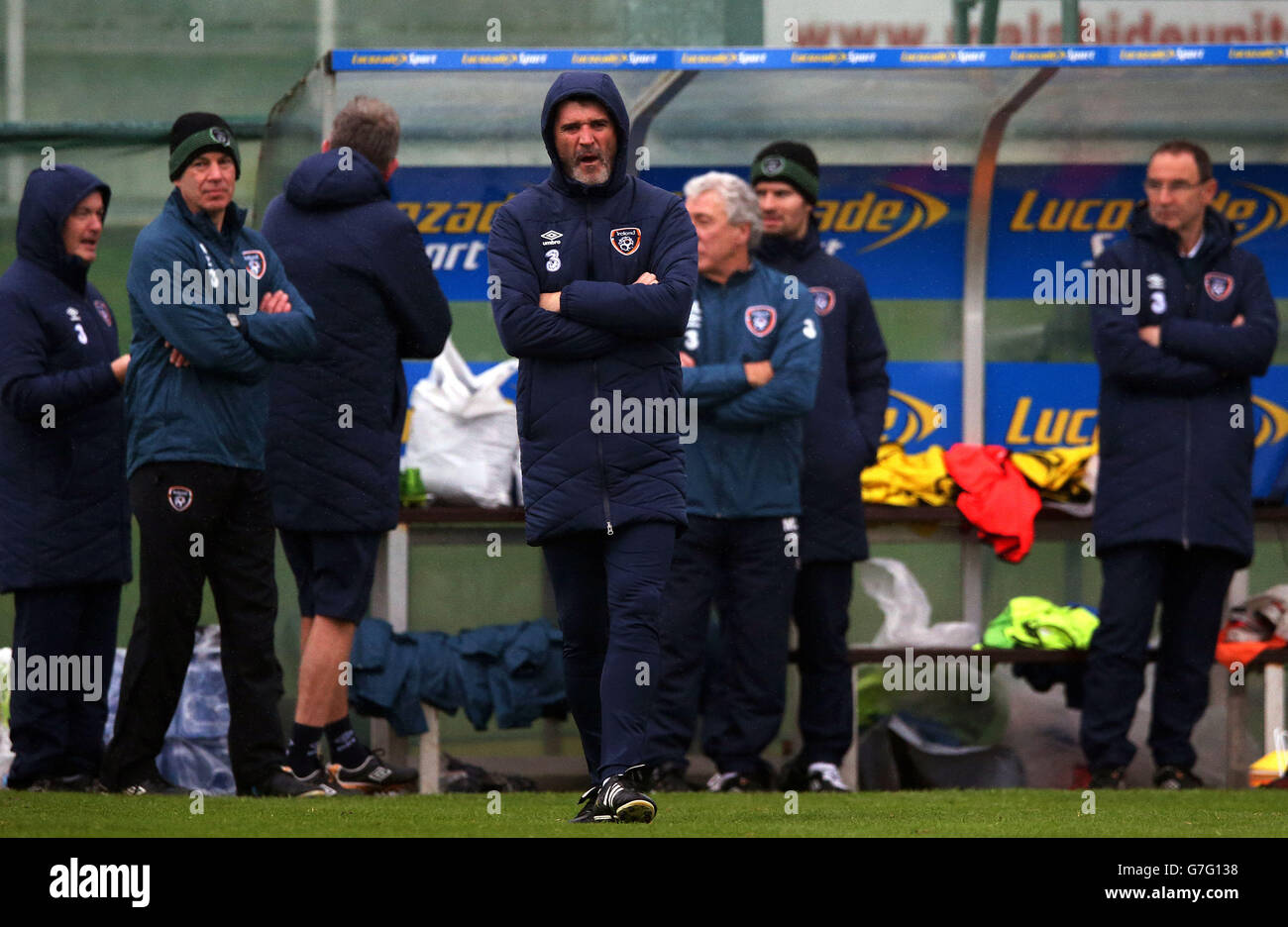 Republic ireland assistant manager roy keane training session gannon ...