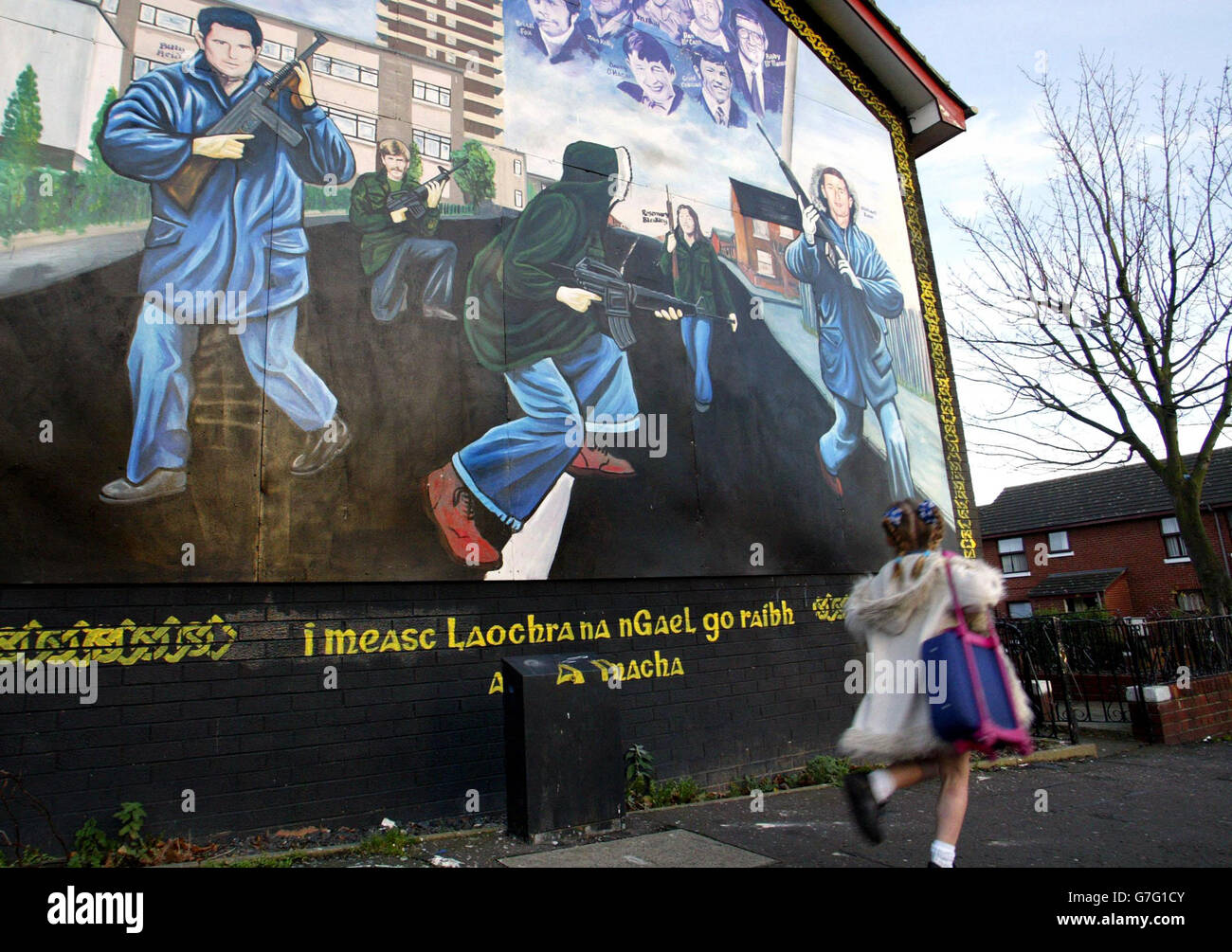 An IRA mural in Belfast, as the British and Irish Governments waited to ...