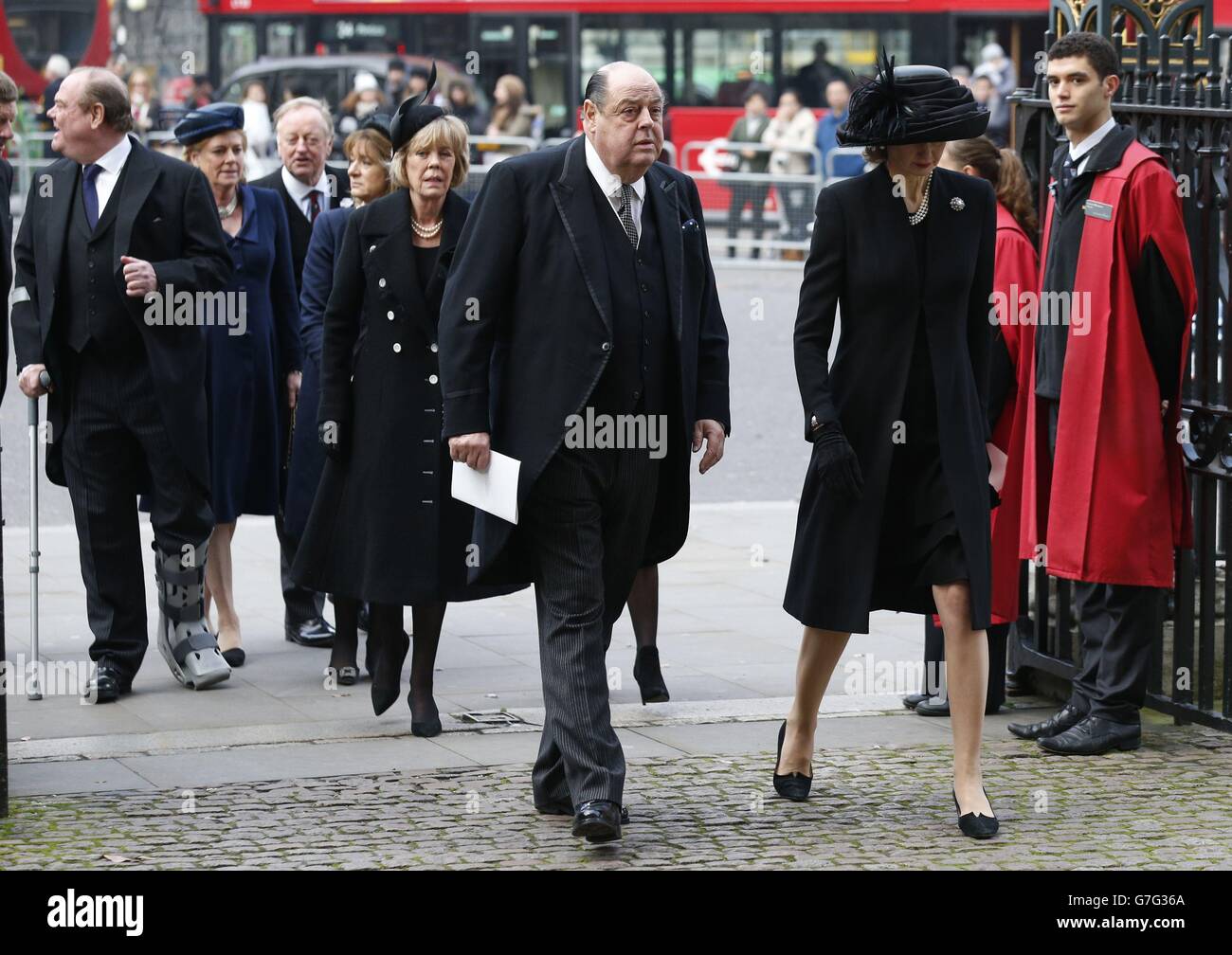 Sir Nicholas Soames arrives with family as he attends a Service of ...