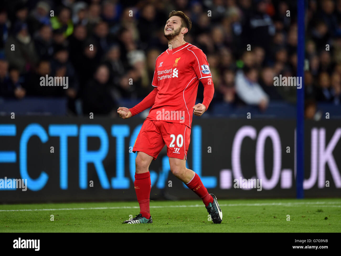 Adam lallana liverpool celebrates hi-res stock photography and images ...