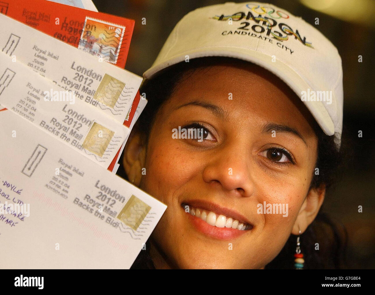 Jo Fenn with letters stamped with the new special postmark to back the ...