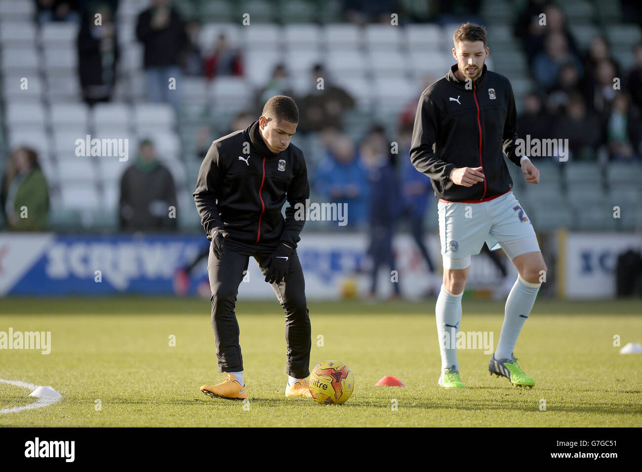 Coventry citys aaron martin during the warm up hi-res stock photography ...