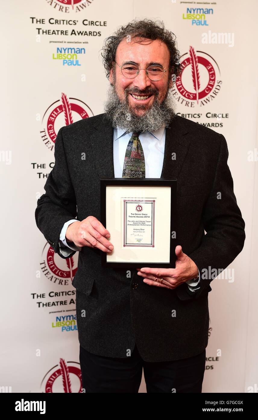 Antony Sher wins the John and Wendy Trewin Award for Best Shakespearean ...