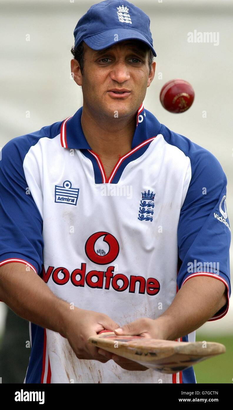 England cricketer Mark Butcher during the team net session at The ...