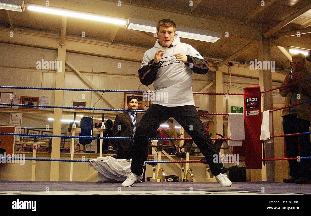 Britain's Ricky Hatton during a training session at the Peacock Gym ...