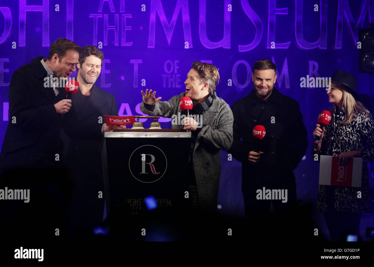 Heart London presenters Jamie Theakston (left) and Emma Bunton (right ...