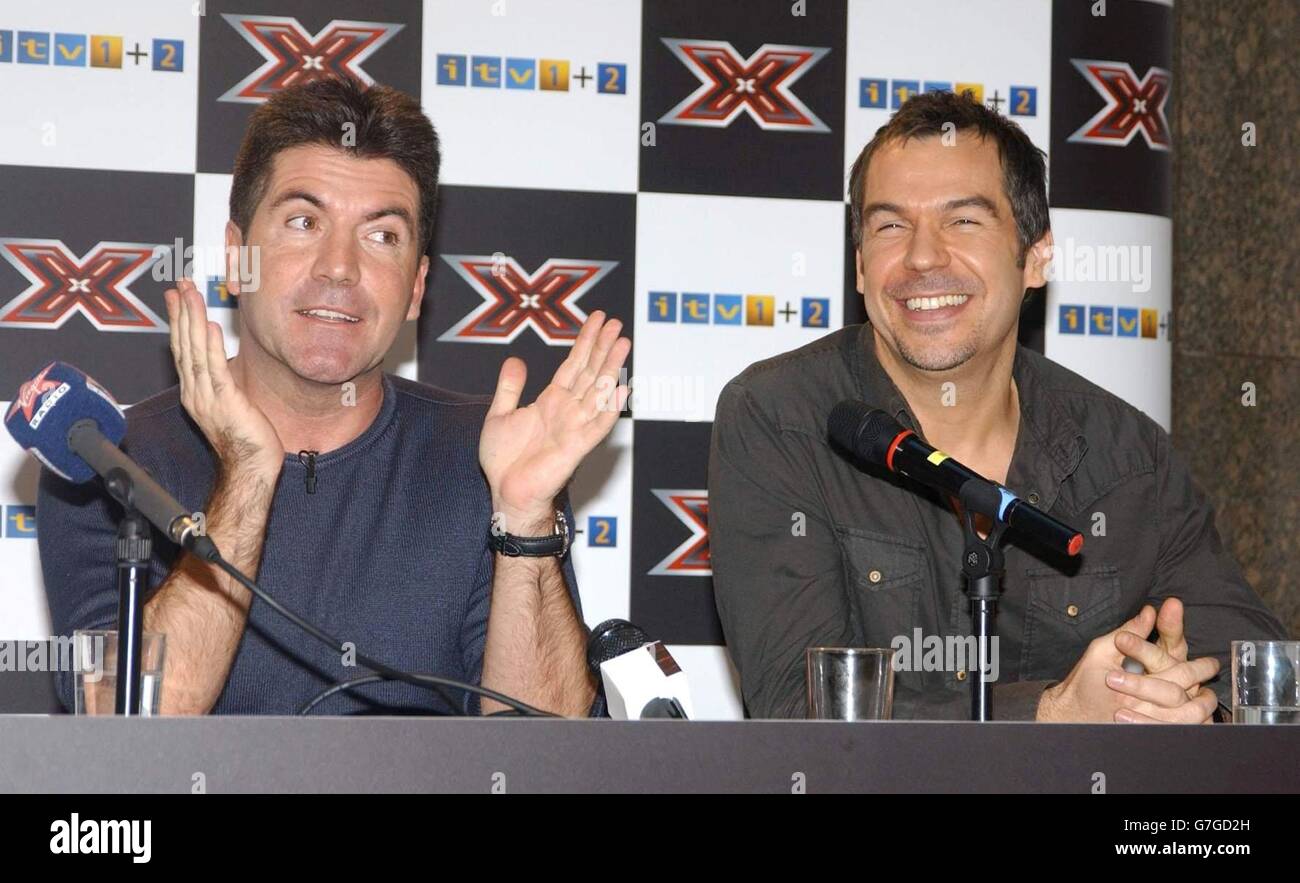 Steve brookstein with simon cowell hi-res stock photography and images ...