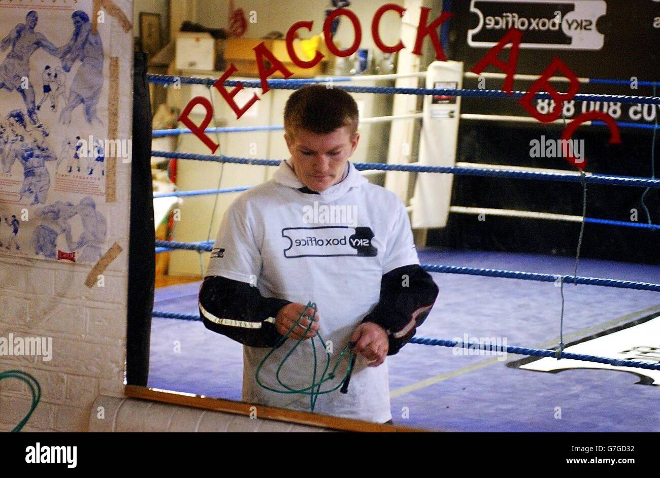 Ricky Hatton training session Stock Photo - Alamy