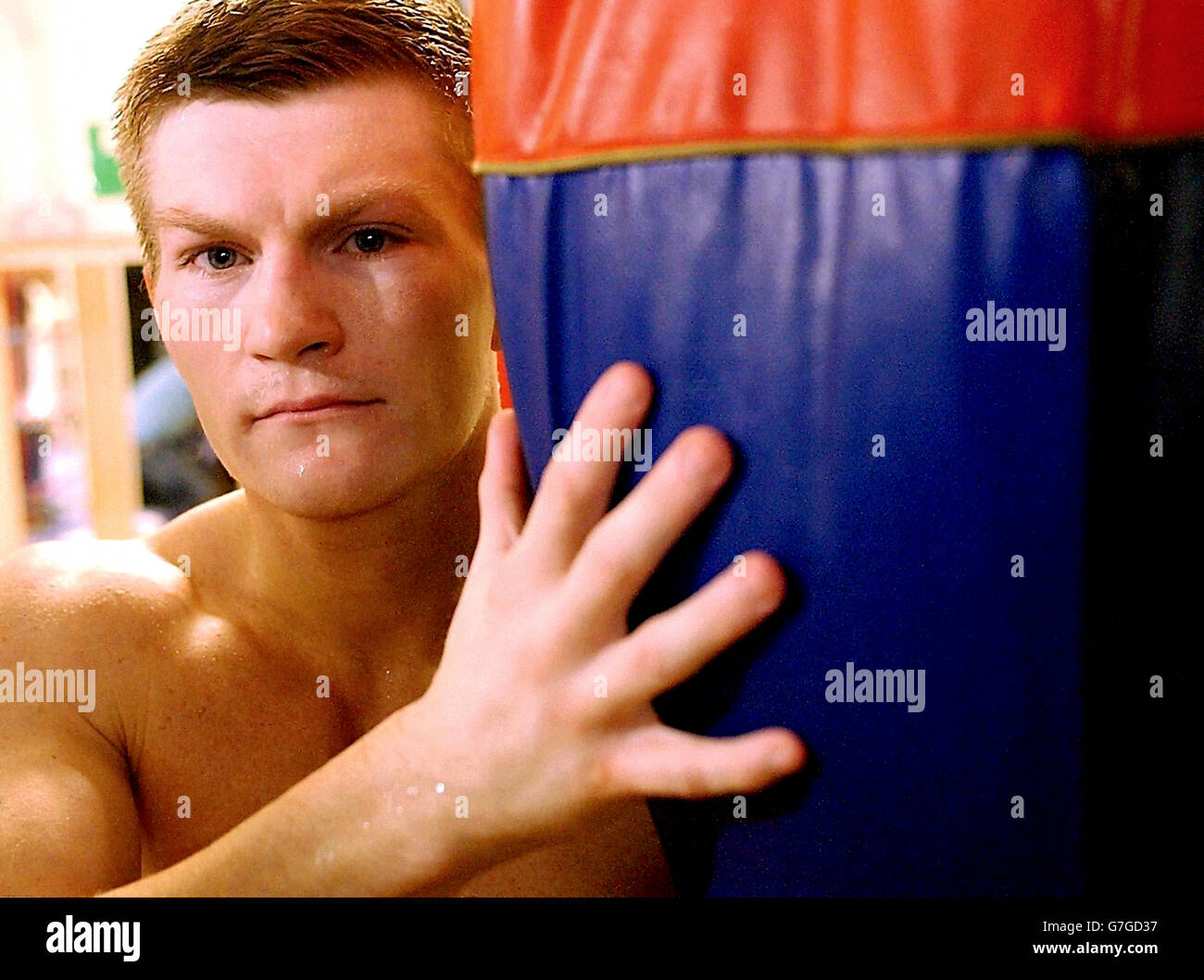 Britain's Ricky Hatton during a training session at the Peacock Gym ...