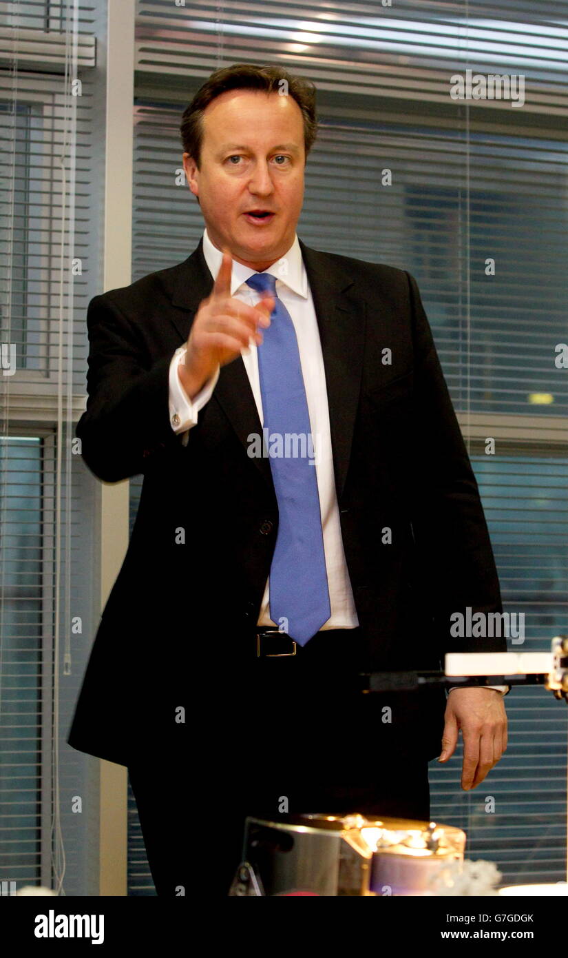 Cameron visit to Dyson Factory Stock Photo - Alamy