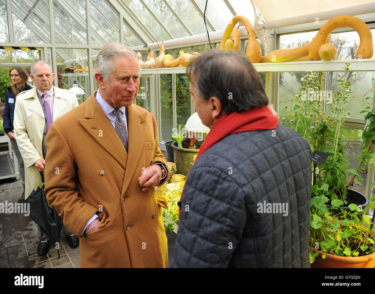 The Prince of Wales is given a tour of The National Heritage Garden by ...