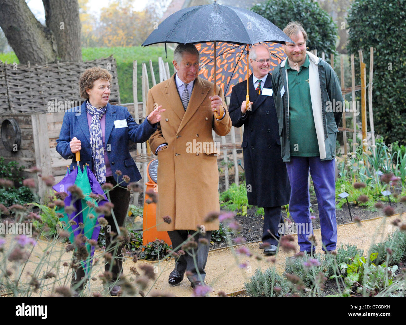 The Prince of Wales is given a tour of The National Heritage Garden at ...