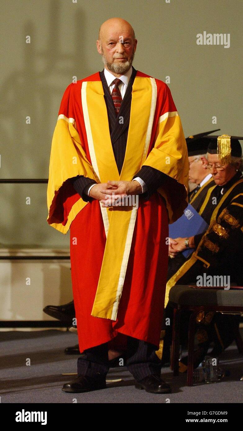 Honorary Degree recipient Michael Eavis waits for his Conferment of the ...