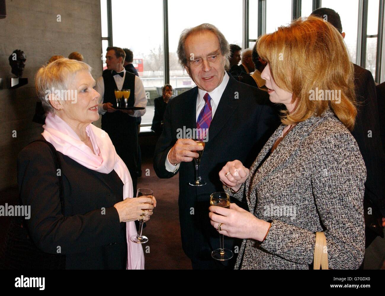 Dame Judi Dench with Gerald Scarfe and his wife Jane Asher during the ...