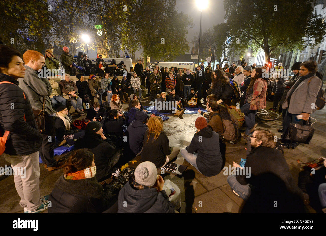 Occupy in Parliament Square Stock Photo - Alamy