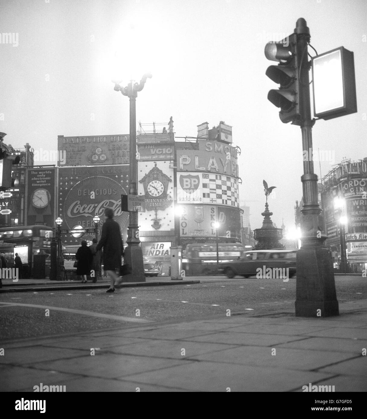 Piccadilly lights in circus Black and White Stock Photos & Images - Alamy