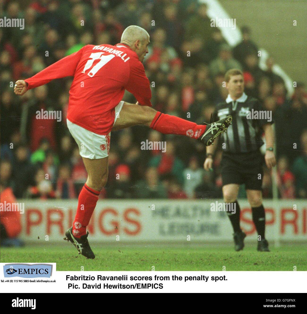 Fabrizio ravanelii scores from the penalty spot rpic david hewitson ...
