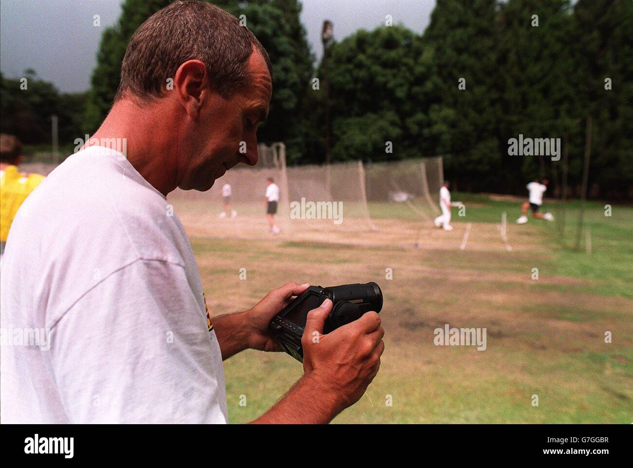 Cricket .Zimbabwe Tour. England nets. David Lloyd, England Coach Stock ...