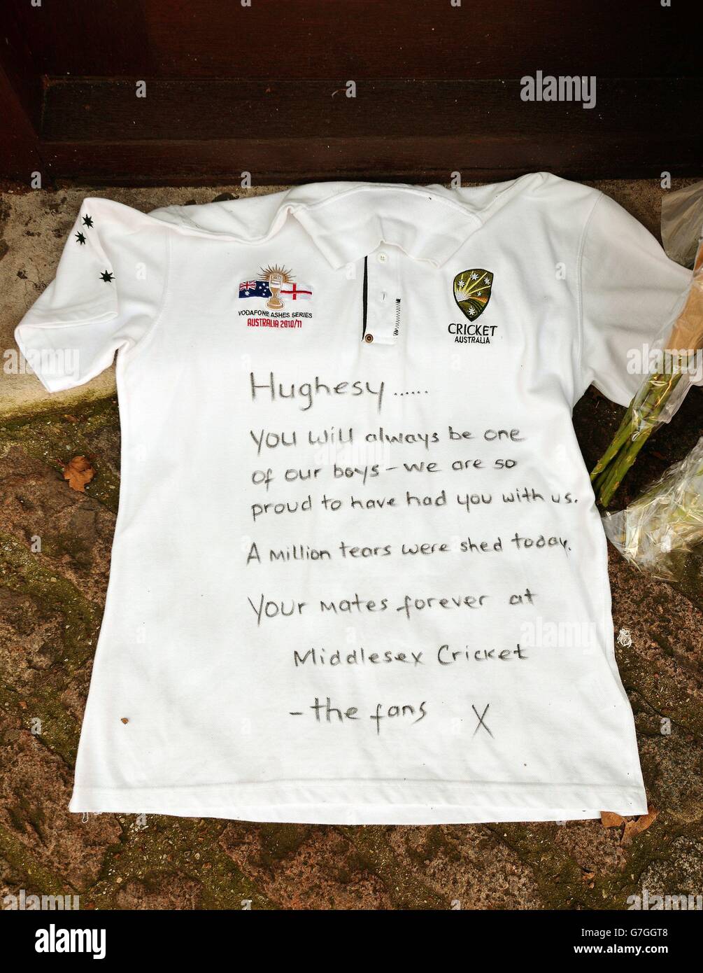 Phillip Hughes death Stock Photo - Alamy