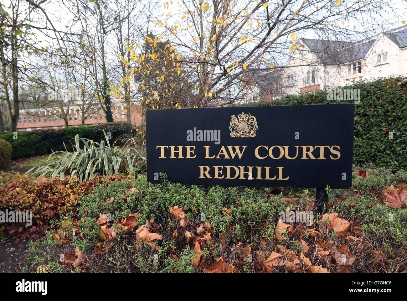 East Surrey Magistrates Court stock. Sign outside The Law Courts ...