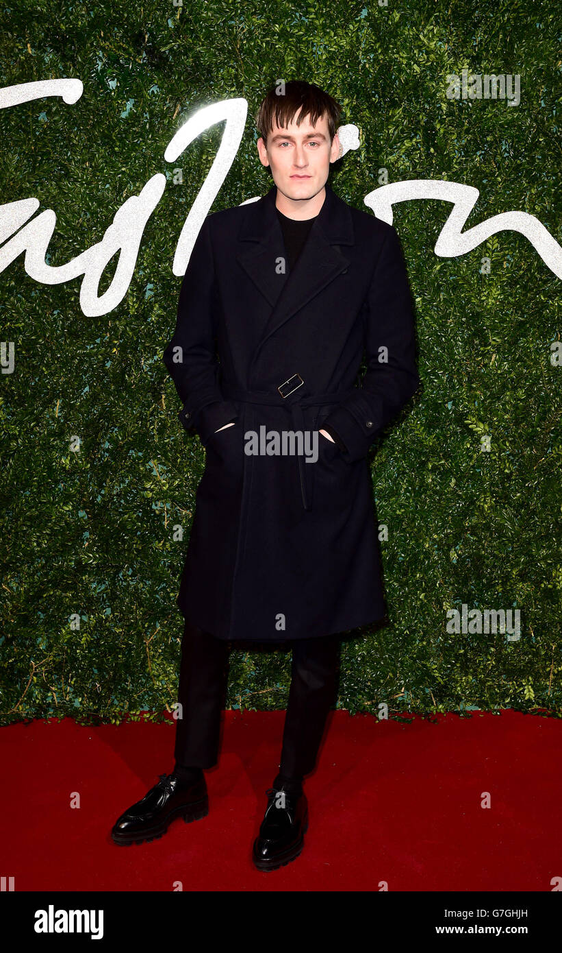 Thomas Tait arrives at the British Fashion Awards, at The London ...