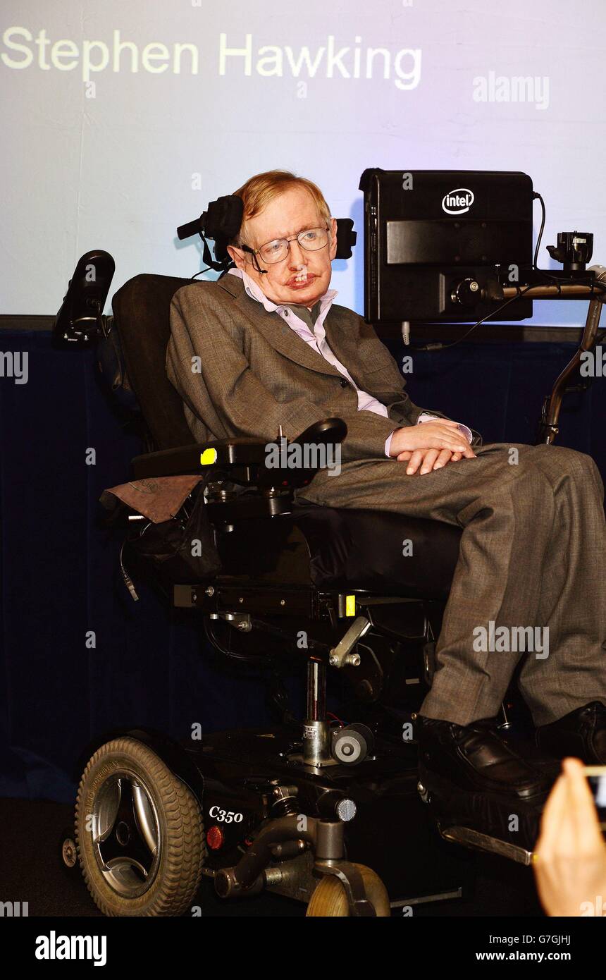 Professor Hawking Intel press conference Stock Photo - Alamy