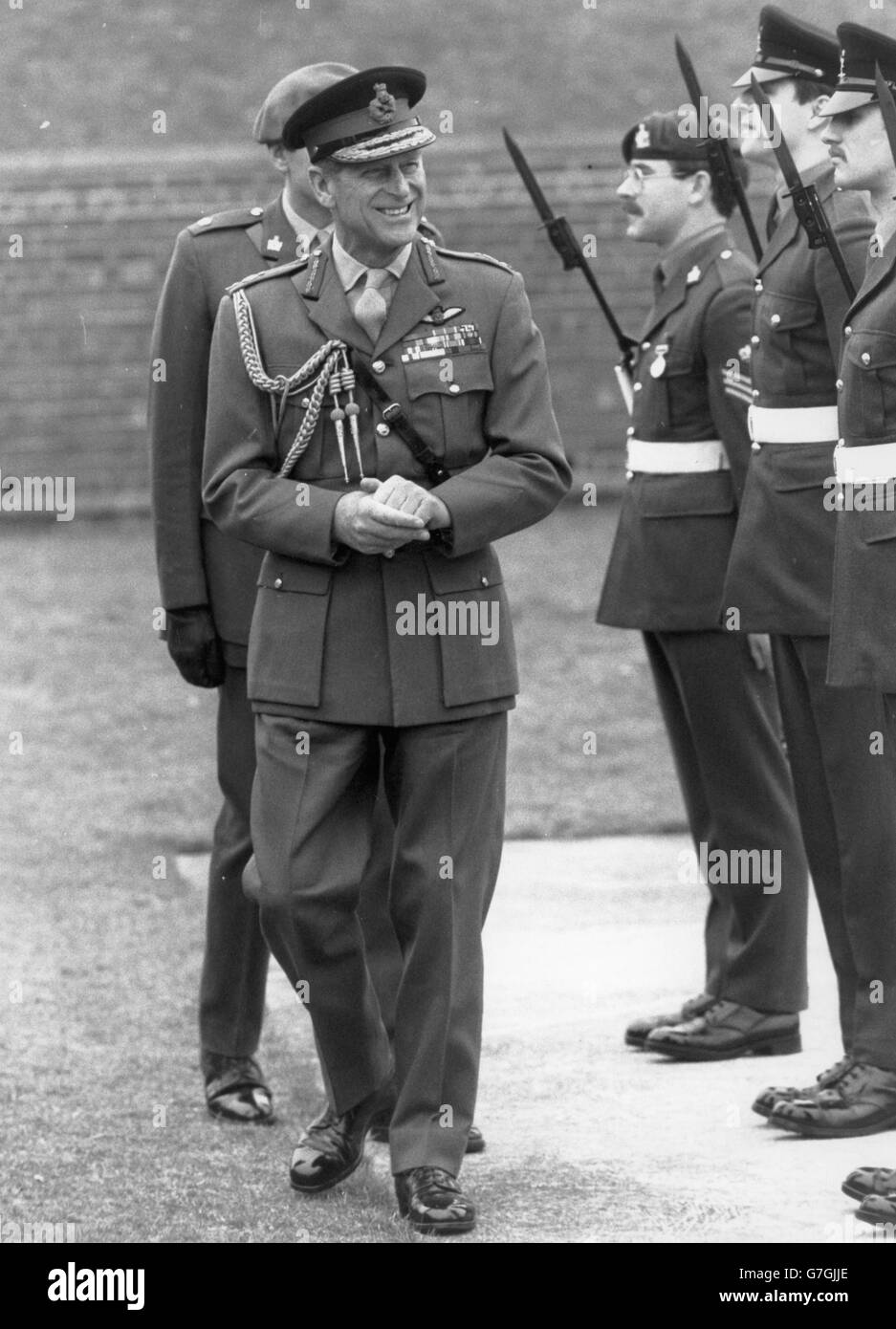 Royalty - UK Land Forces HQ - Duke of Edinburgh - Wilton Stock Photo ...