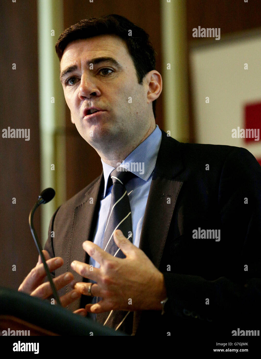 Shadow Health Secretary Andy Burnham speaks at the Reform think tank's ...