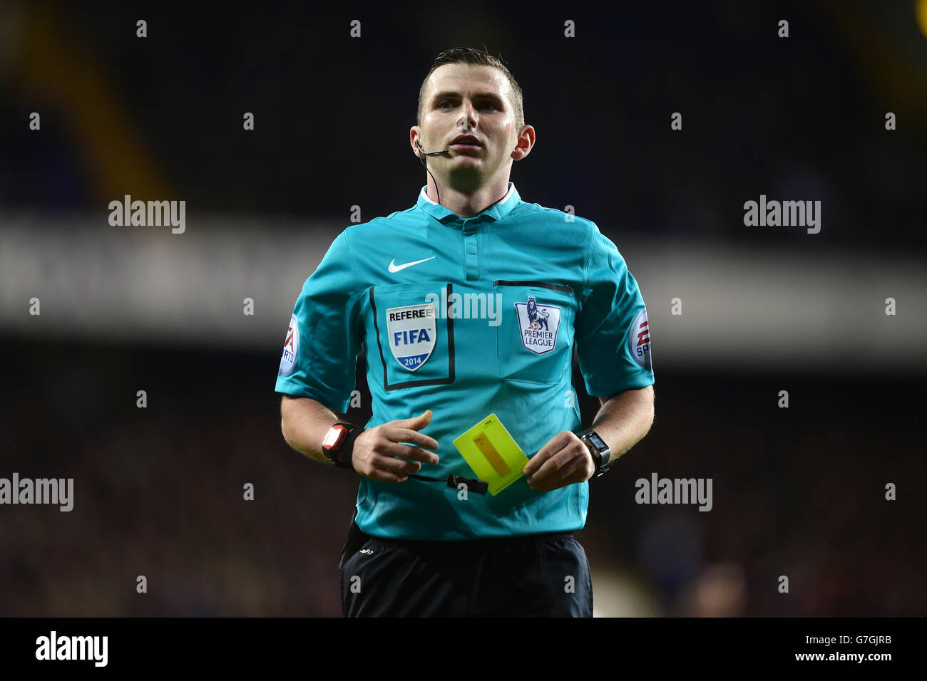 Caution football soccer referee card hi-res stock photography and ...