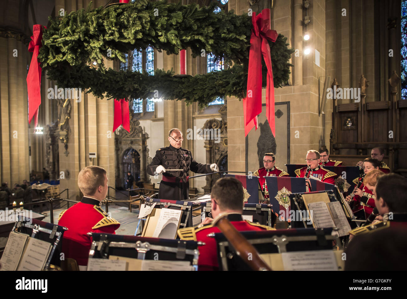 The Band of the Scots Guards play during the Operation Herrick 20 ...