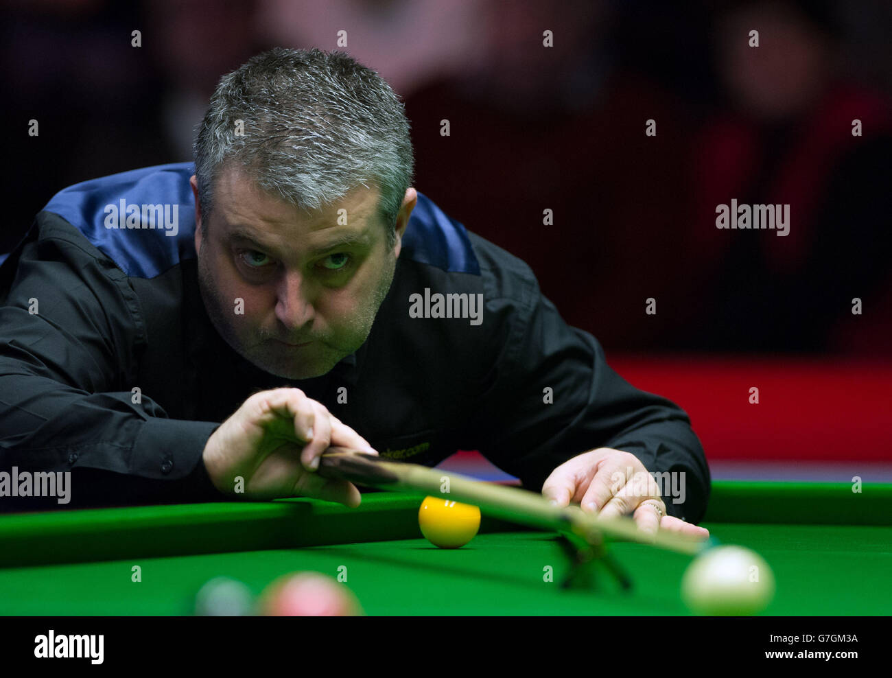 Rod Lawler during his game against Judd Trump during the 2014 Coral UK ...