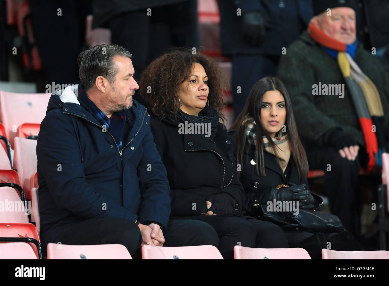 Jack Rodwell's girlfriend Alana Licata (right) in the stands Stock ...