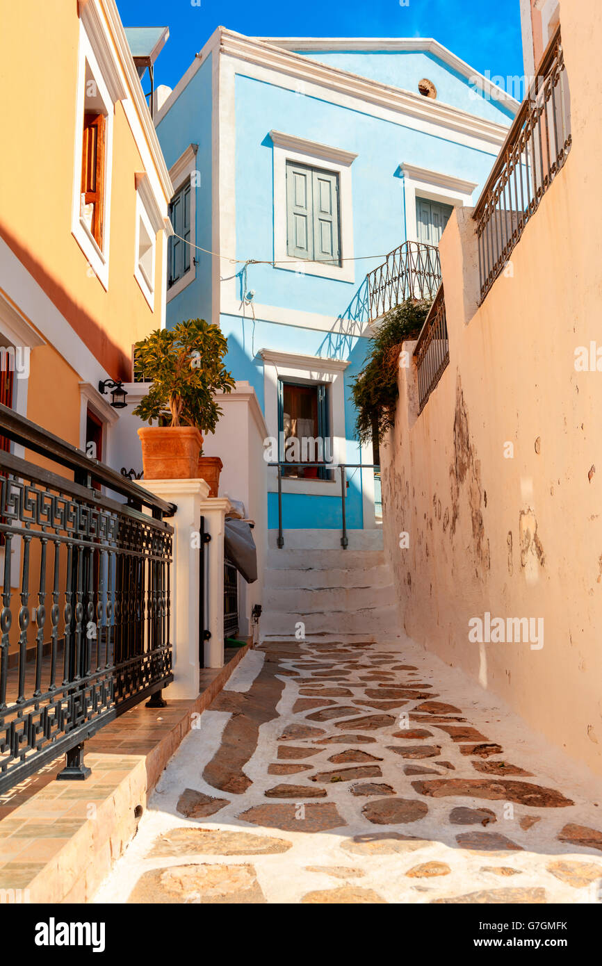 Beautiful greek houses on street hi-res stock photography and images ...