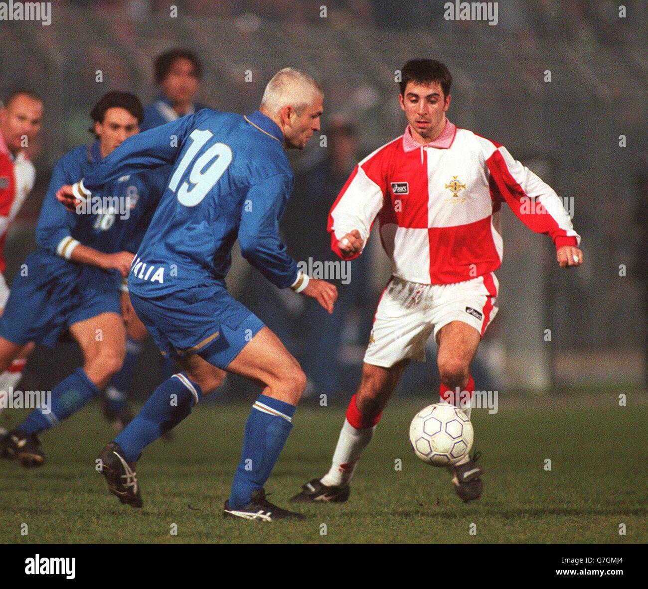International Soccer ... Italy v Northern Ireland. Fabrizio Ravanelli ...