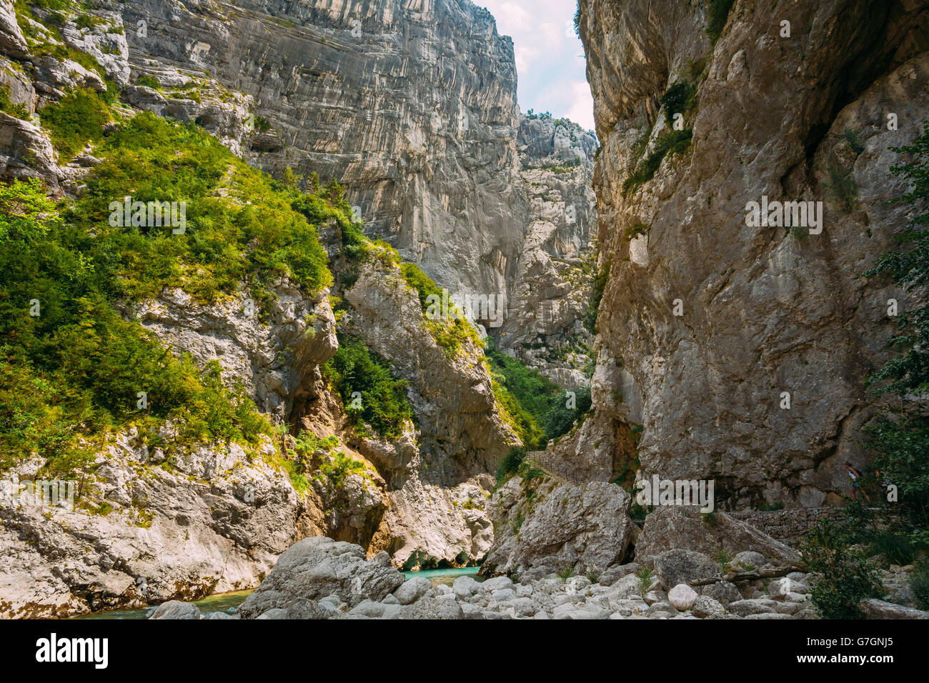 Beautiful French Mountains Landscape Of The Gorges Du Verdon In South ...