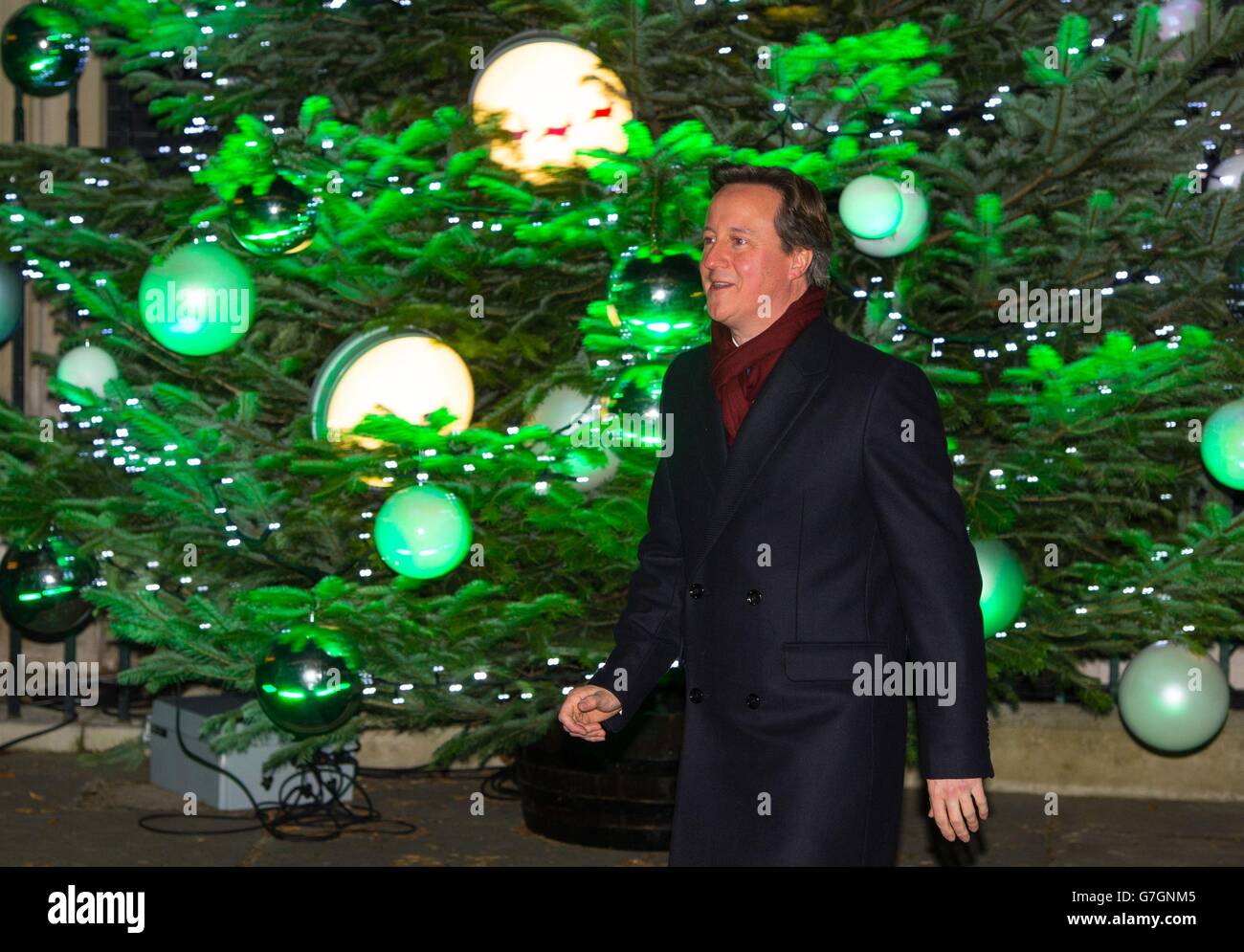 Prime Minister David Cameron attends the switching on of the Downing ...