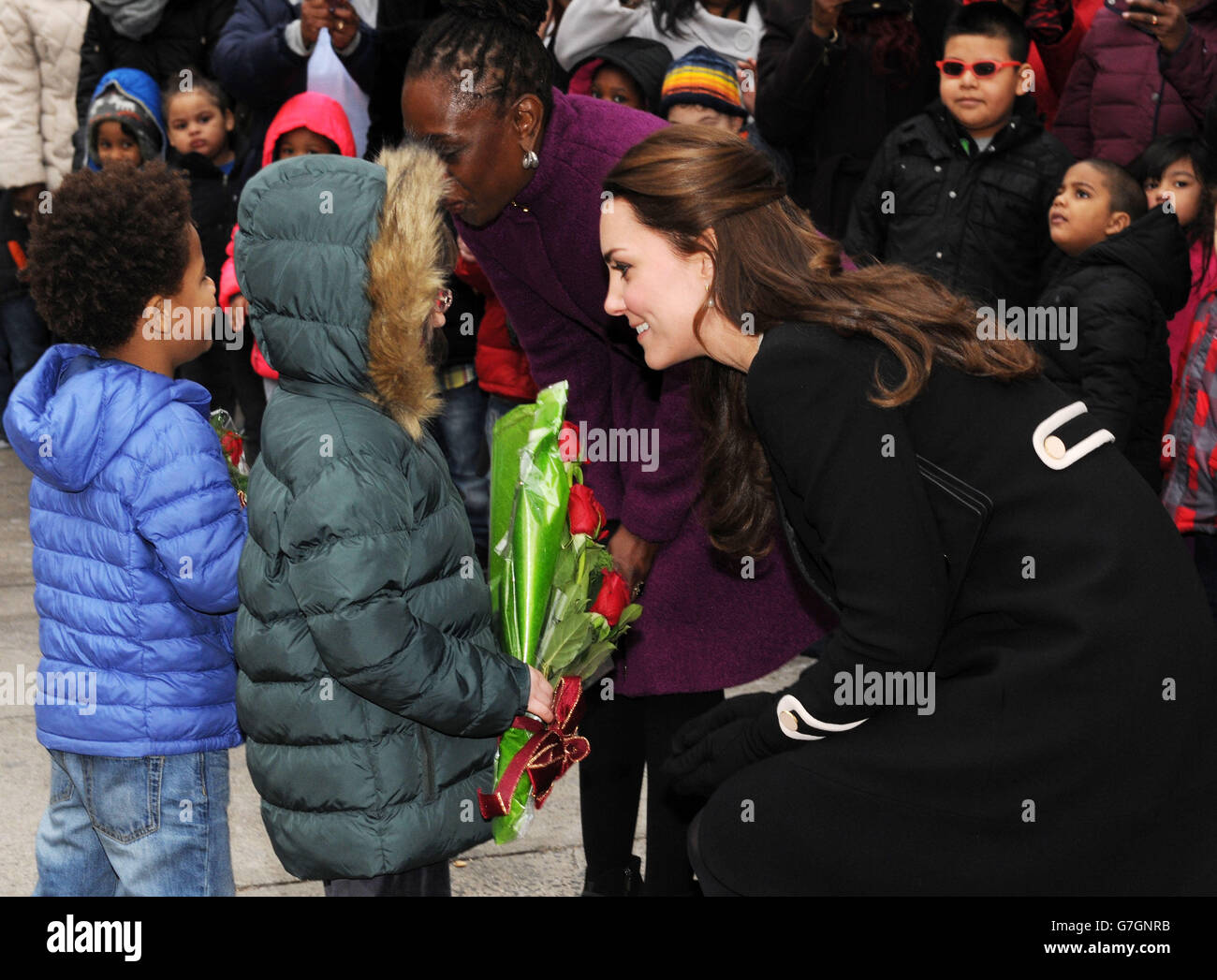 The Duchess of Cambridge during a visit to the Northside Center, a ...