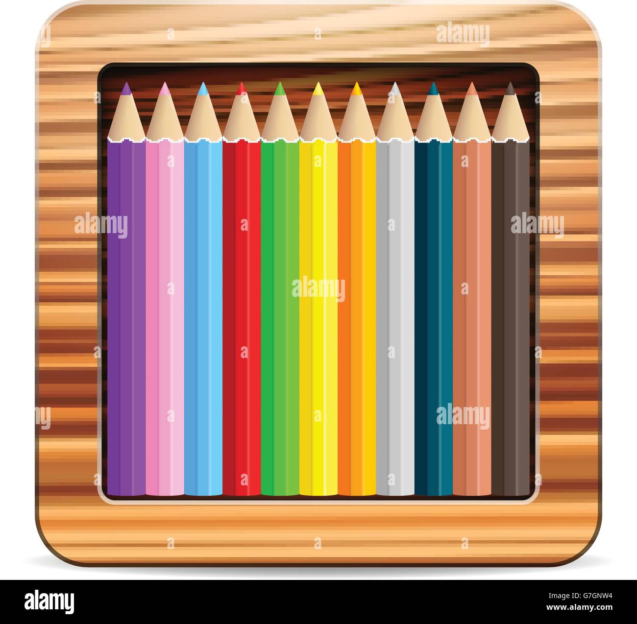 Color pencil box hi-res stock photography and images - Alamy