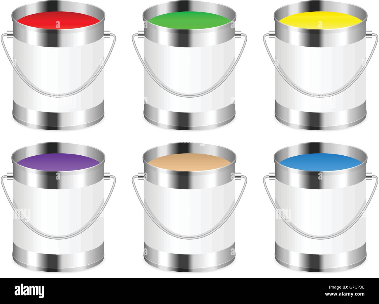 Paint can set on a white background Stock Vector Image & Art - Alamy